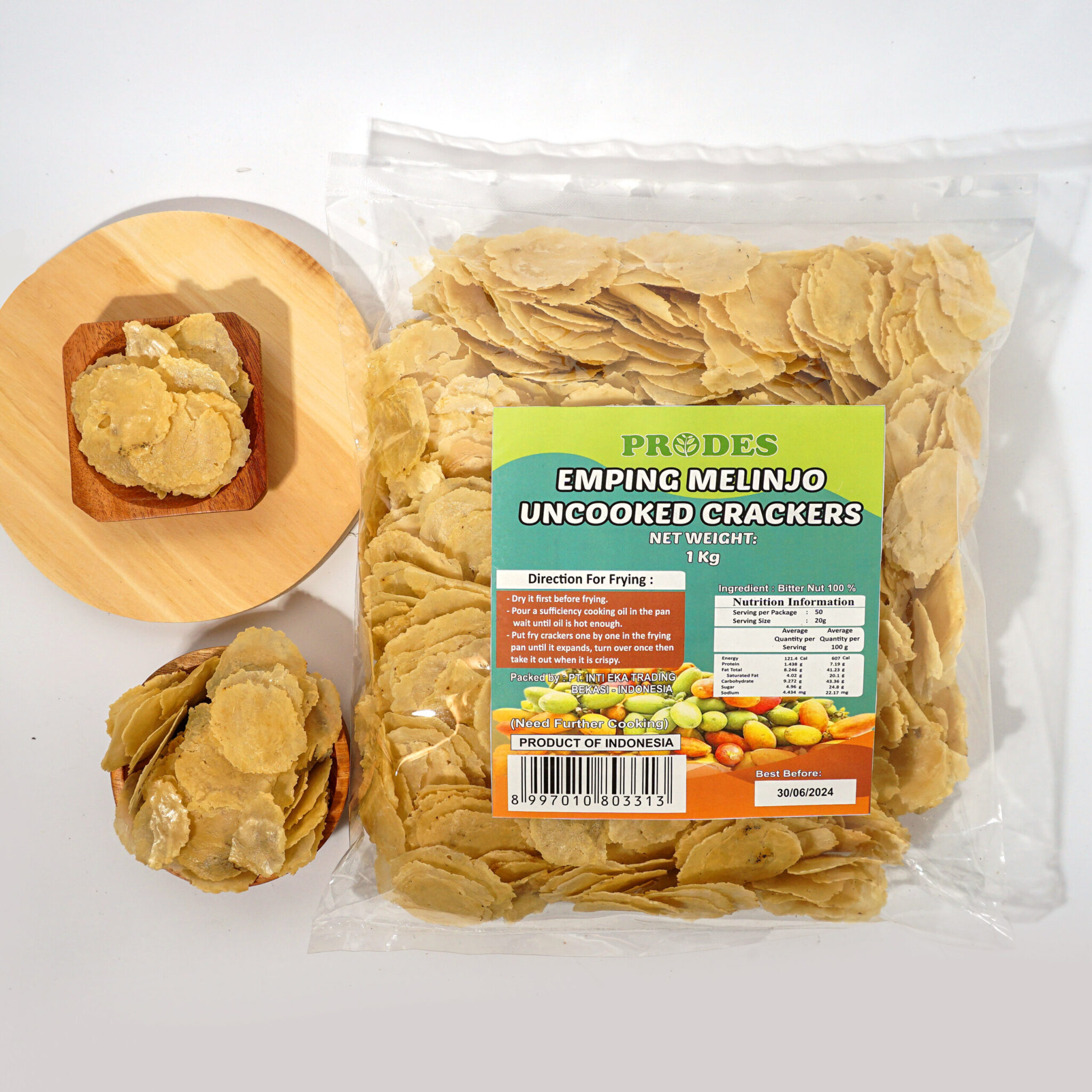 20 Prodes Emping Melinjo Uncooked Crackers 1Kg – PT INTI EKA TRADING