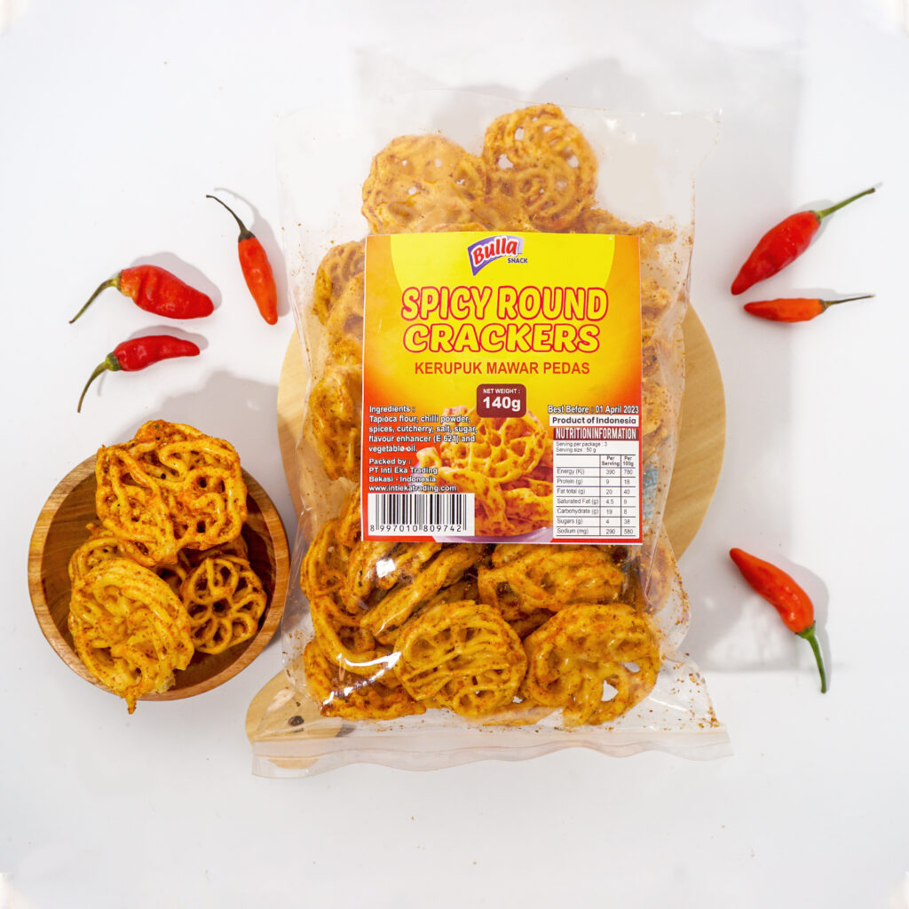 38 Bulla Snack Spicy Round Crackers 140g – PT INTI EKA TRADING