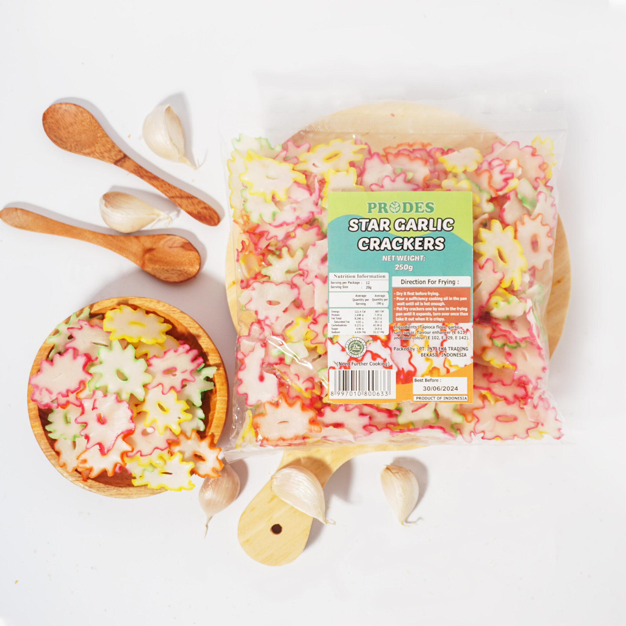 ‘5 Prodes Star Garlic Crackers 250g – PT INTI EKA TRADING